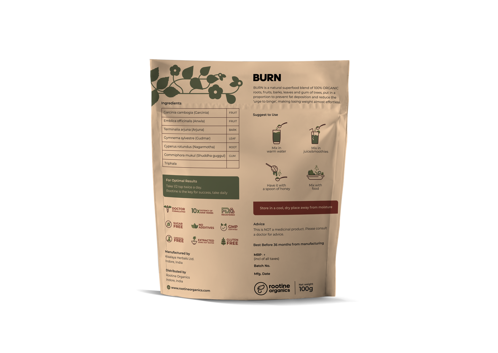 BURN - 100% Natural Ayurveda – Rootine Organics